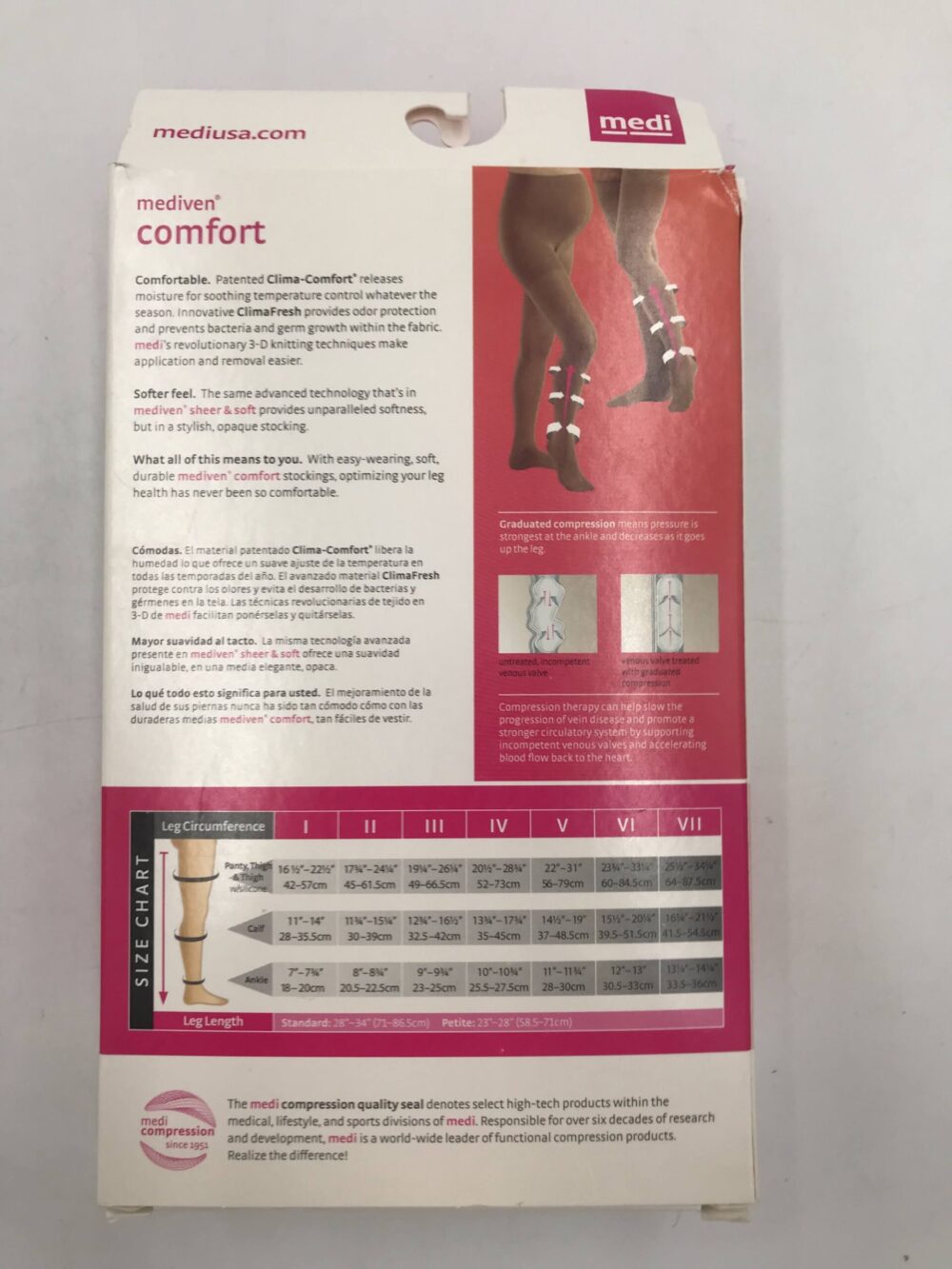 Mediven 47902 Compression Stockings Comfort Panty Open Toe Natural Size ...