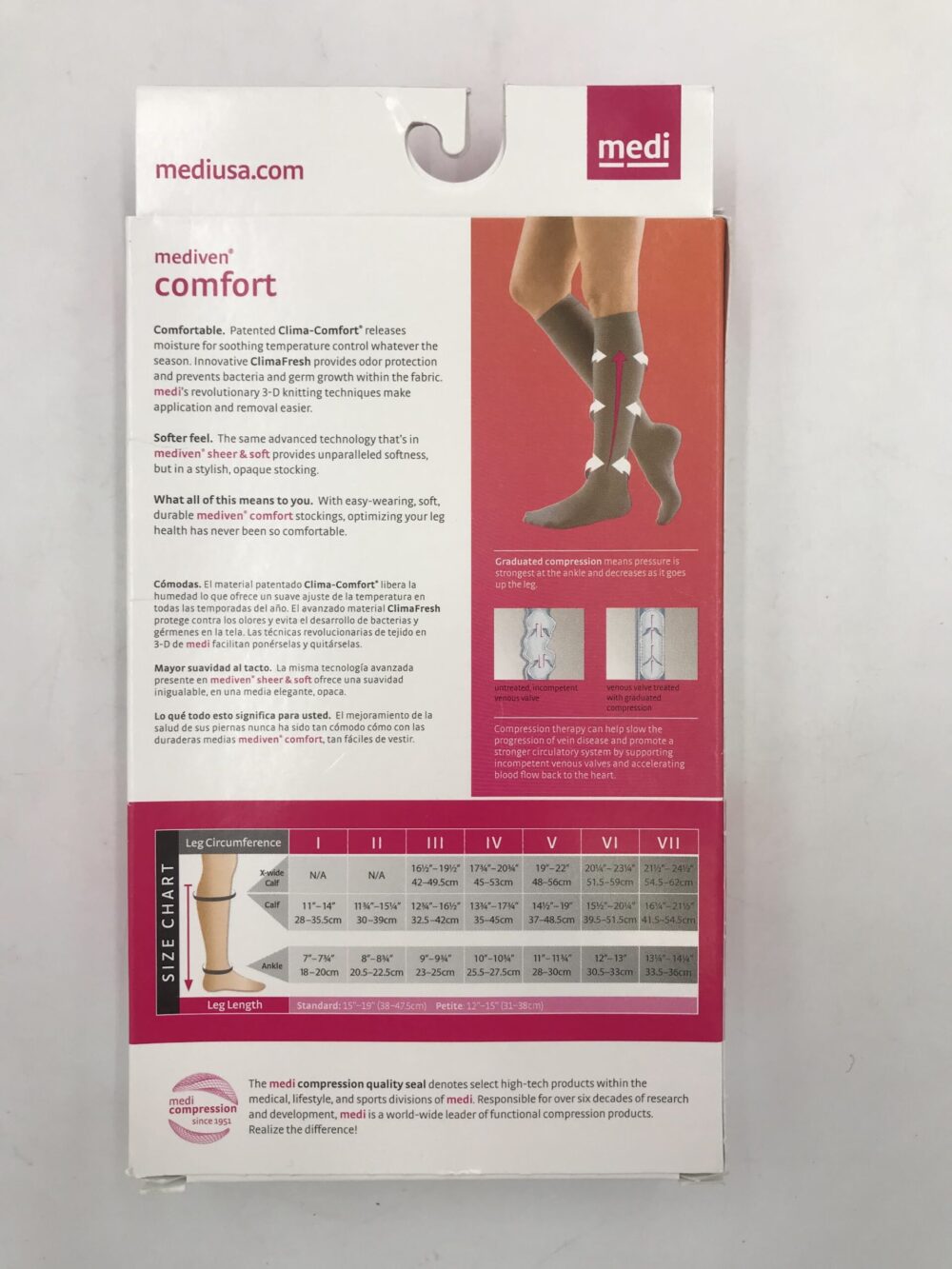 Mediven 46207 Compression Stockings Comfort Calf Petite Closed Toe ...