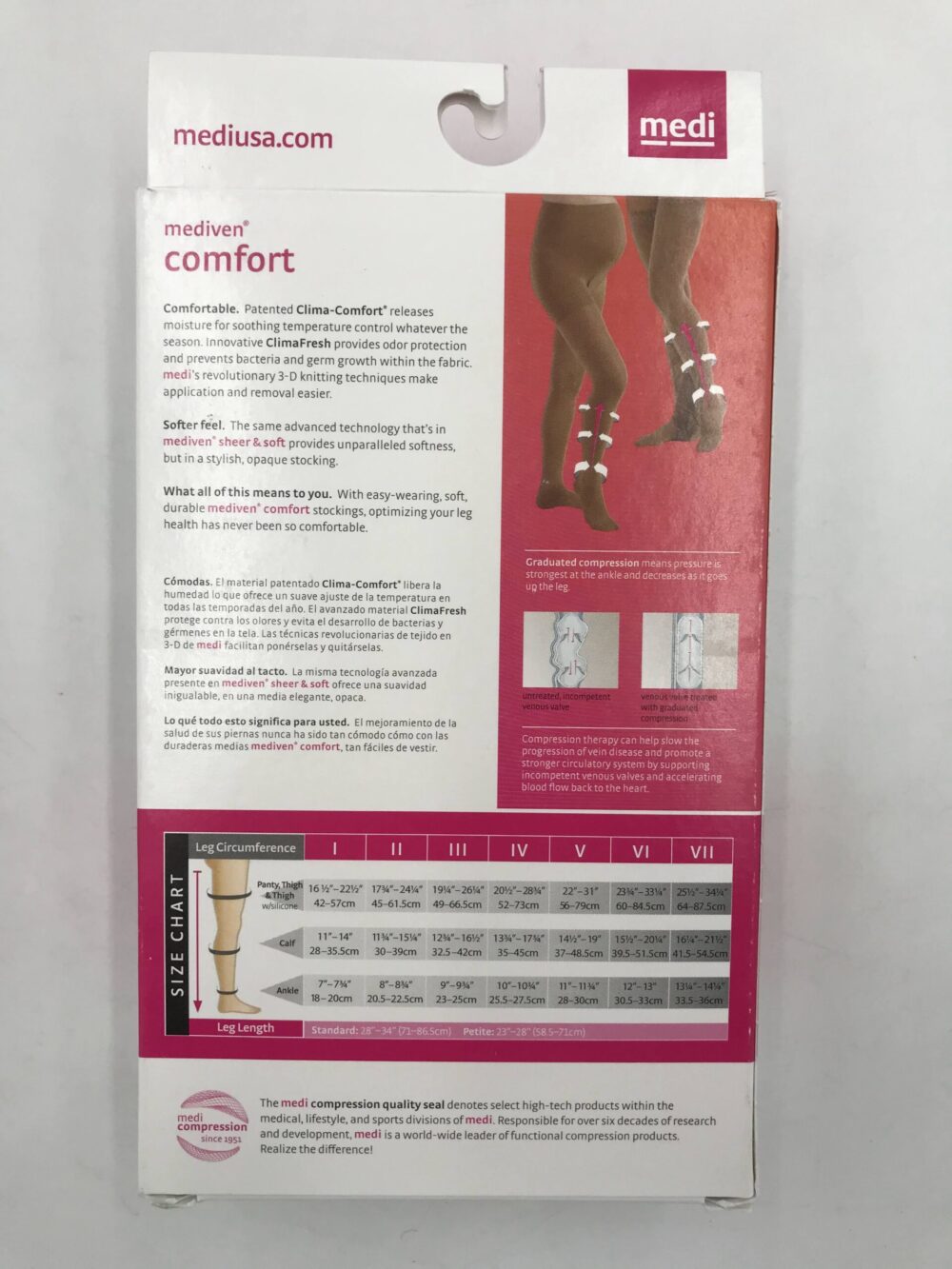 Mediven 48905 Compression Stockings Comfort Panty Closed Toe Natural 30 ...