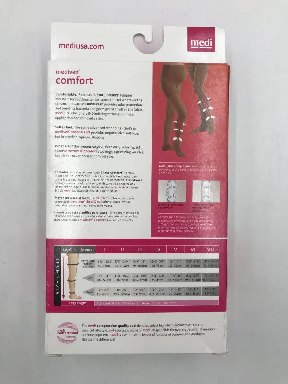 Mediven 19407 Compression Stockings Comfort Thigh Beaded TB Pet Open ...