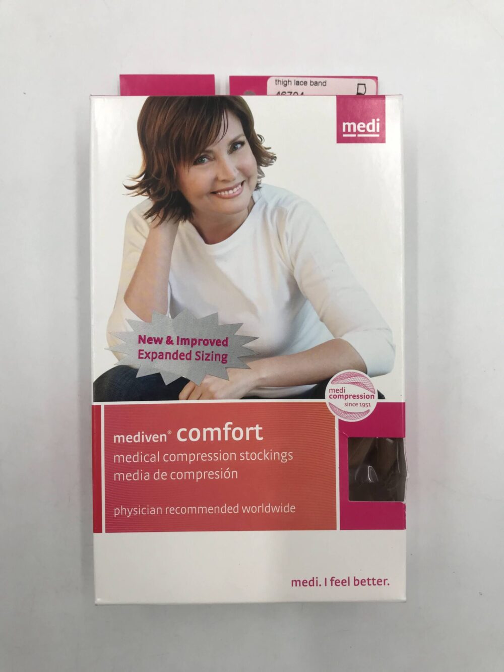 Mediven 46704 Compression Stockings Comfort Thigh Lace Band Closed Toe ...
