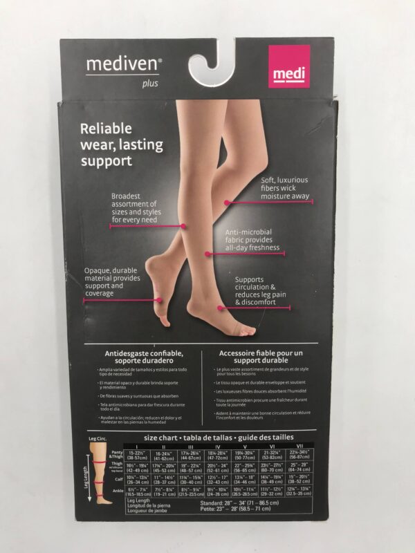 Mediven 20005 Compression Stockings Plus Thigh w/Topband Open Toe Beige ...
