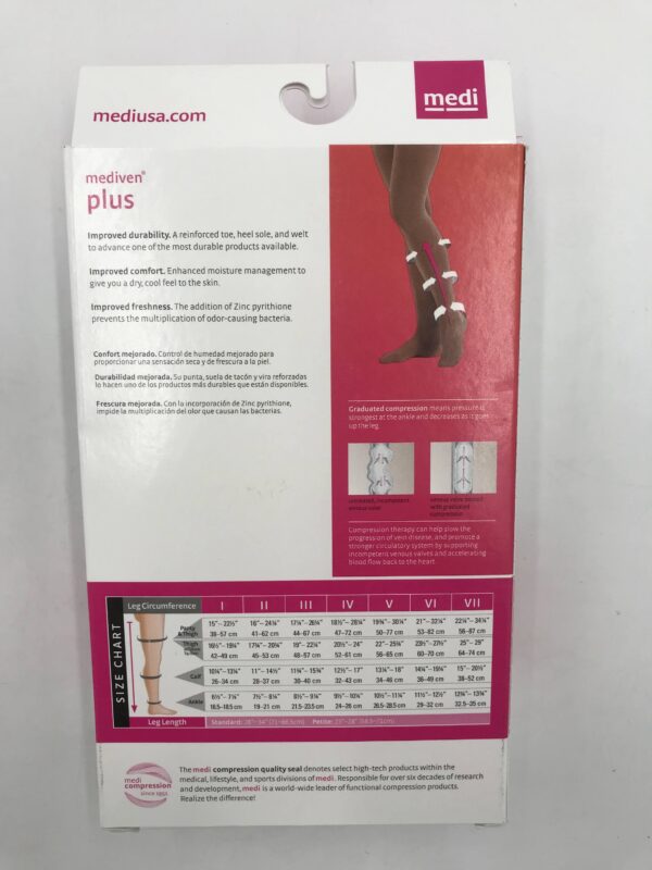 Mediven 20004 Compression Stockings Plus Thigh w/Topband Open Toe Beige ...