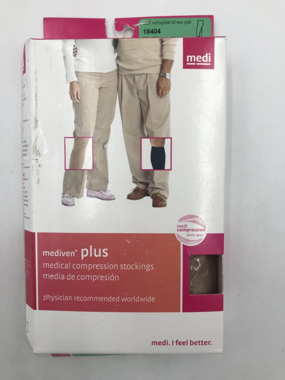 Mediven 18404 Compression Stockings Plus Calf w/Topband EW Pet Open Toe ...
