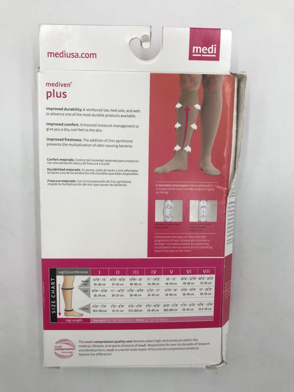 Mediven 18404 Compression Stockings Plus Calf w/Topband EW Pet Open Toe ...