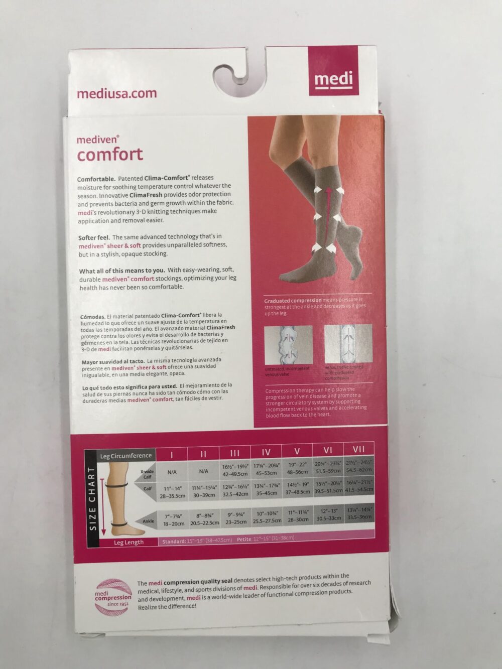 Mediven 44805 Compression Stockings Comfort Calf Petite Closed Toe ...