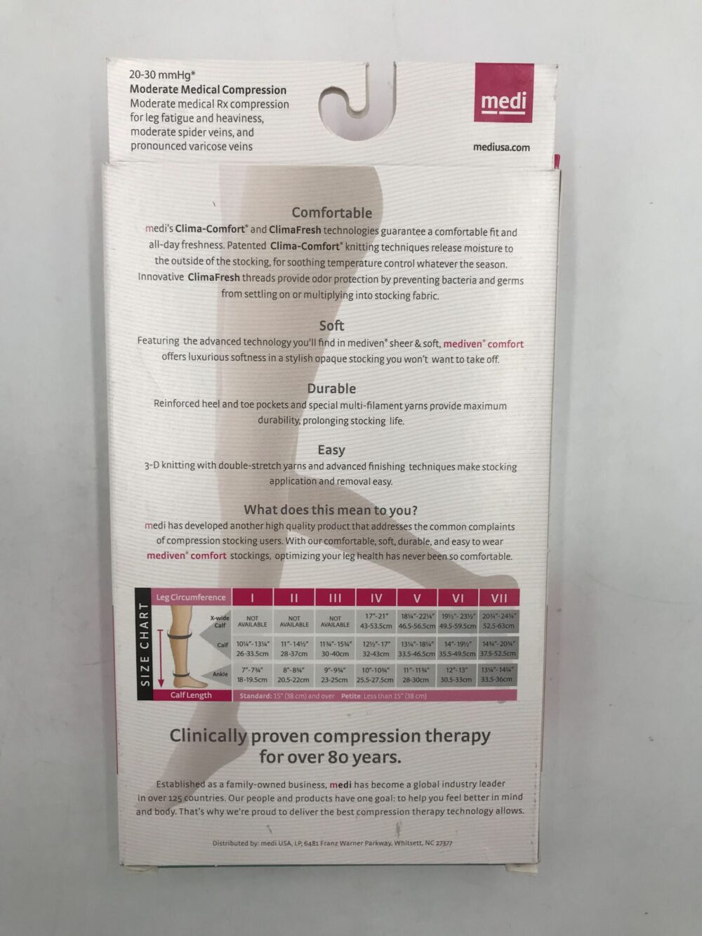 Mediven 46103 Compression Stockings Comfort Calf Closed Toe Natural 20 ...