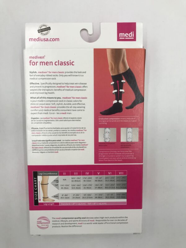 Mediven C040537 Compression Socks For Men Classic Calf Standard Closed ...