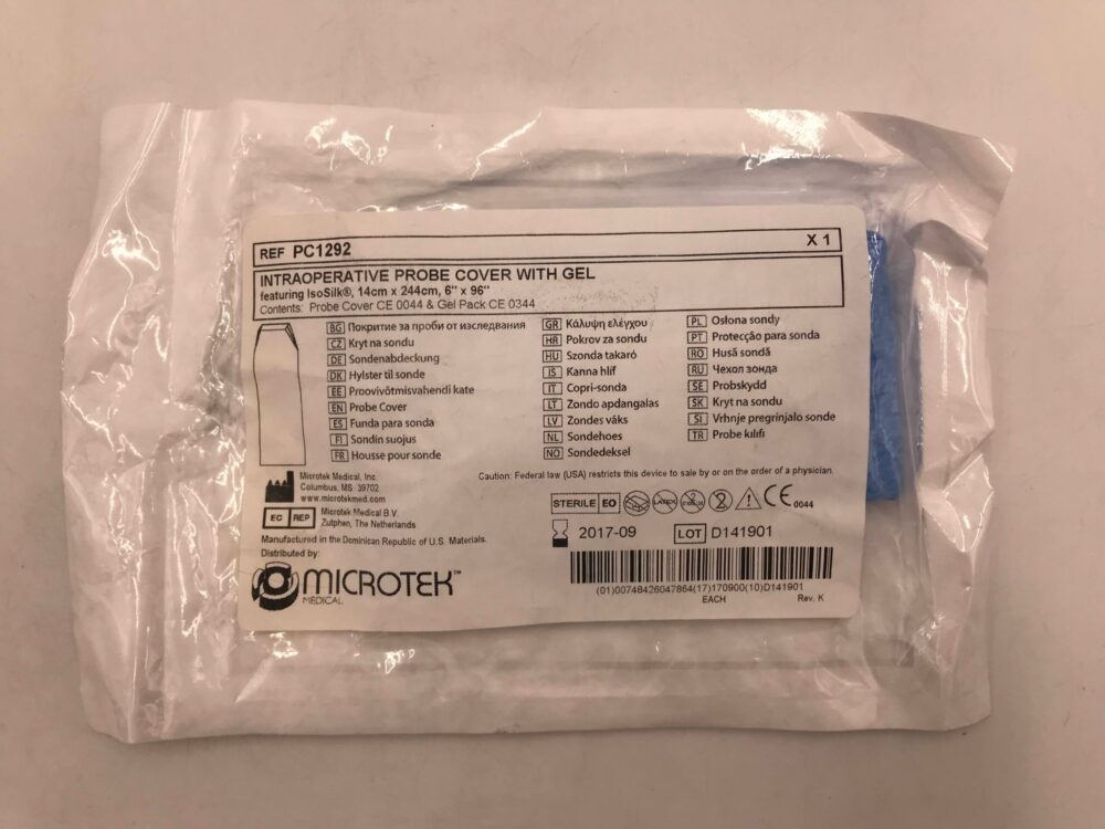 MICROTEK MEDICAL PC1292 Intradoperative Probe Cover w/Gel 14cm x 244cm ...