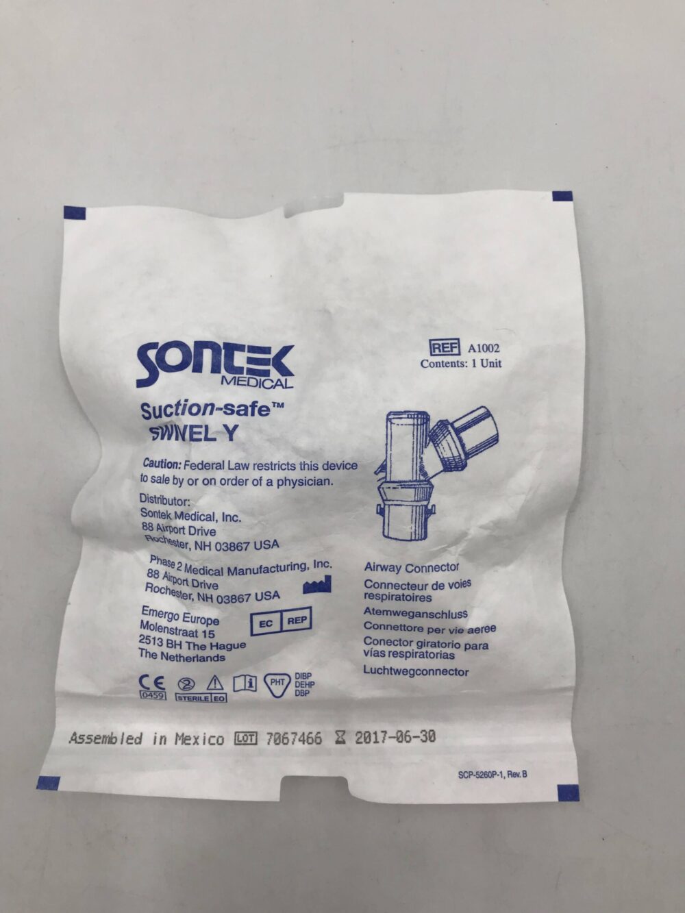 SONTEK MEDICAL A1002 SUCTION-SAFE SWIVEL Y (X) - GB TECH USA
