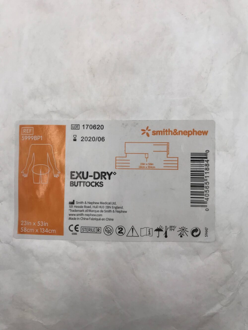 SMITH & NEPHEW 5999BP1 EXU-Dry Buttocks 23in x 53in(X) - GB TECH USA