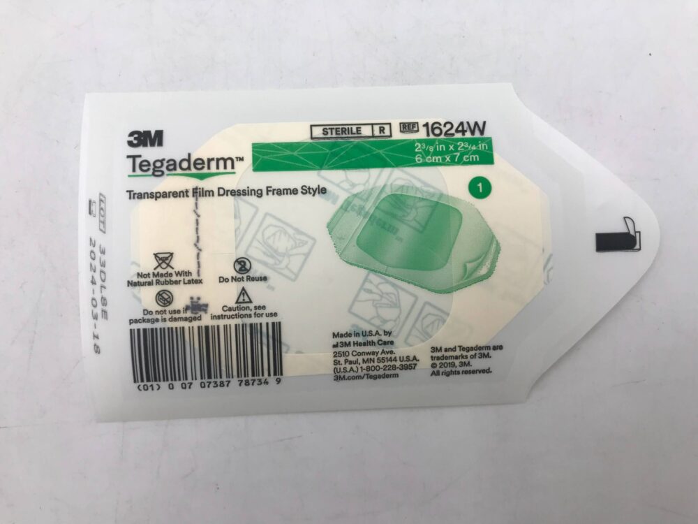 3M 1624W Tegaderm Transparent Film Dressing Frame Style 6cm X 7cm(100 ...