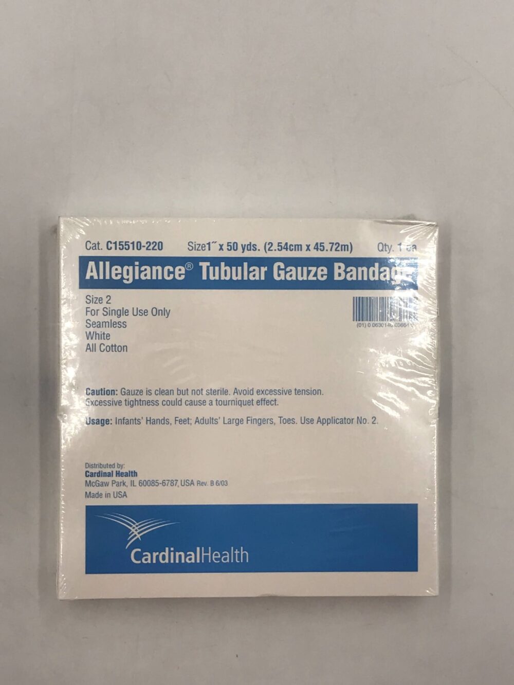 Cardinal Health C15510-220 Allegiance Tubular Gauze Bandage Size 2 (1 ...