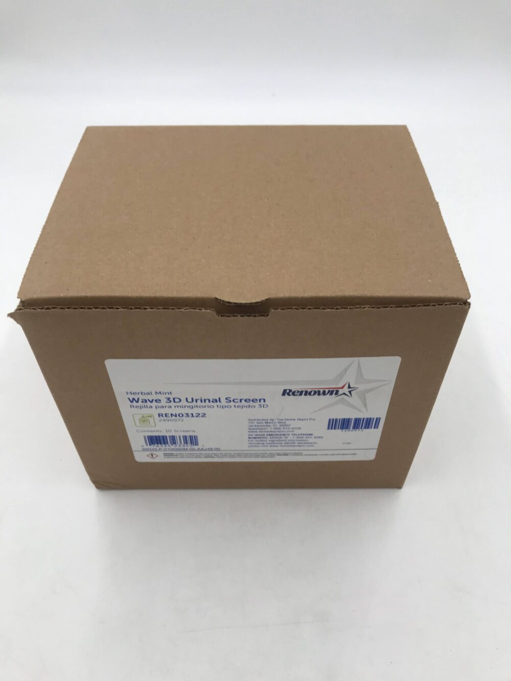 The Home Depot Pro REN03122 Renown Herbal Mint Wave 3D Urinal Screen ...