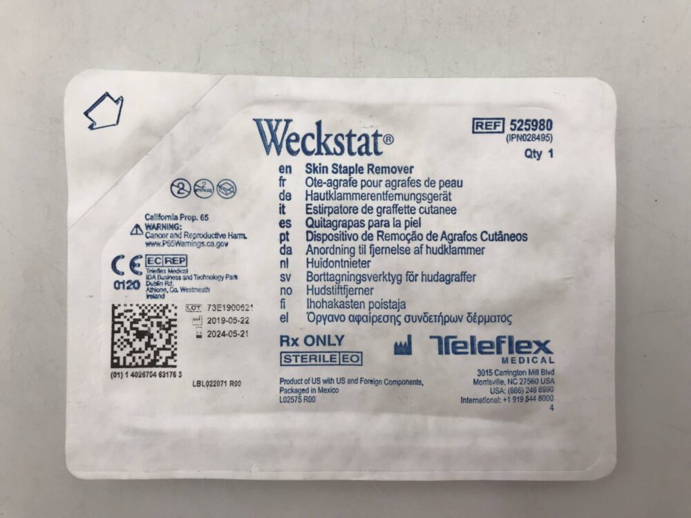 Teleflex 525980 Weckstat Skin Staple Remover – GB TECH USA