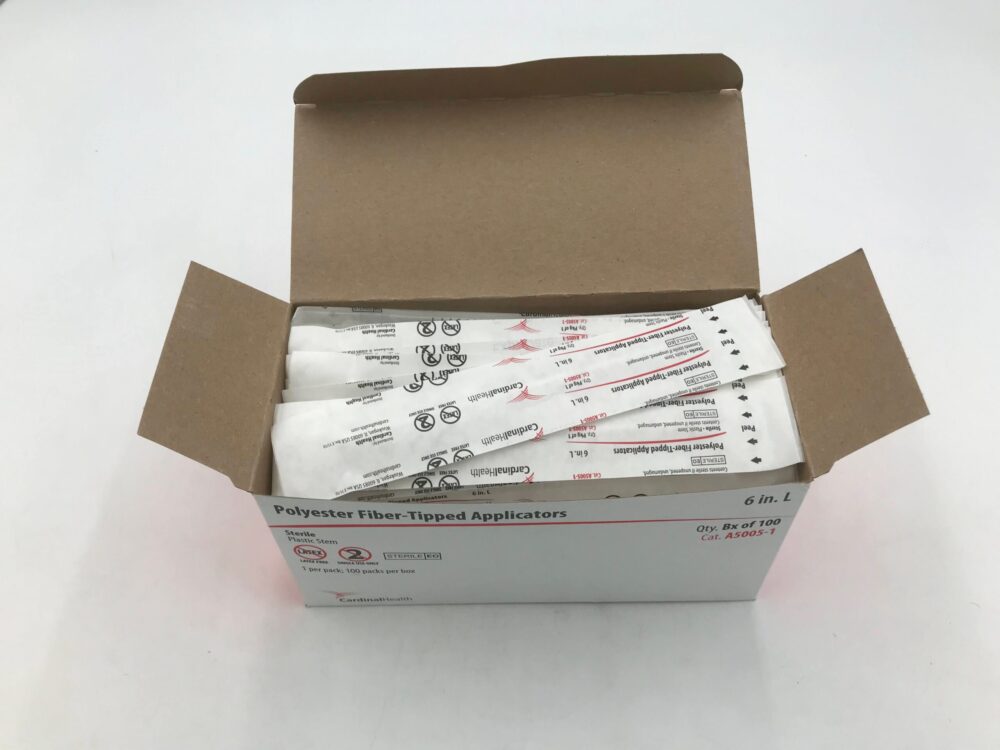 CARDINAL HEALTH A5005-1 Polyester Fiber-Tipped Applicators 6in (100/Box ...