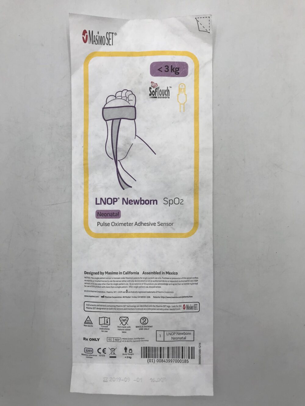 MASIMO 2203 Newborn SpO2 Neonatal Pulse Oximeter Adhesive Sensor