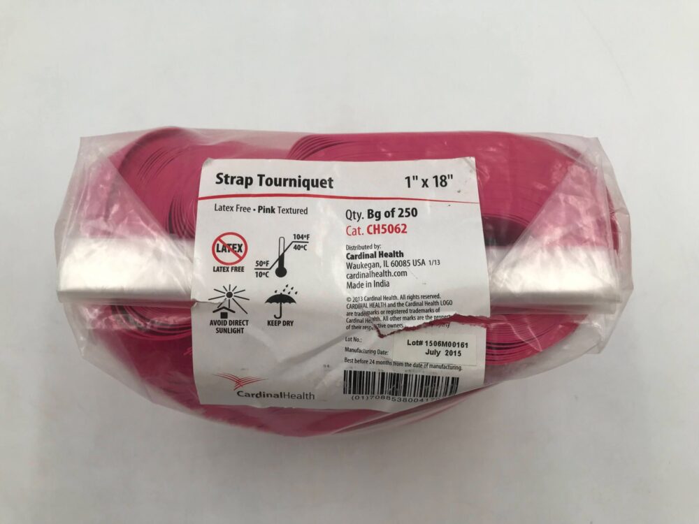 CARDINAL HEALTH CH5062 Strap Tourniquet Pink, LF, Textured (250/Bag ...