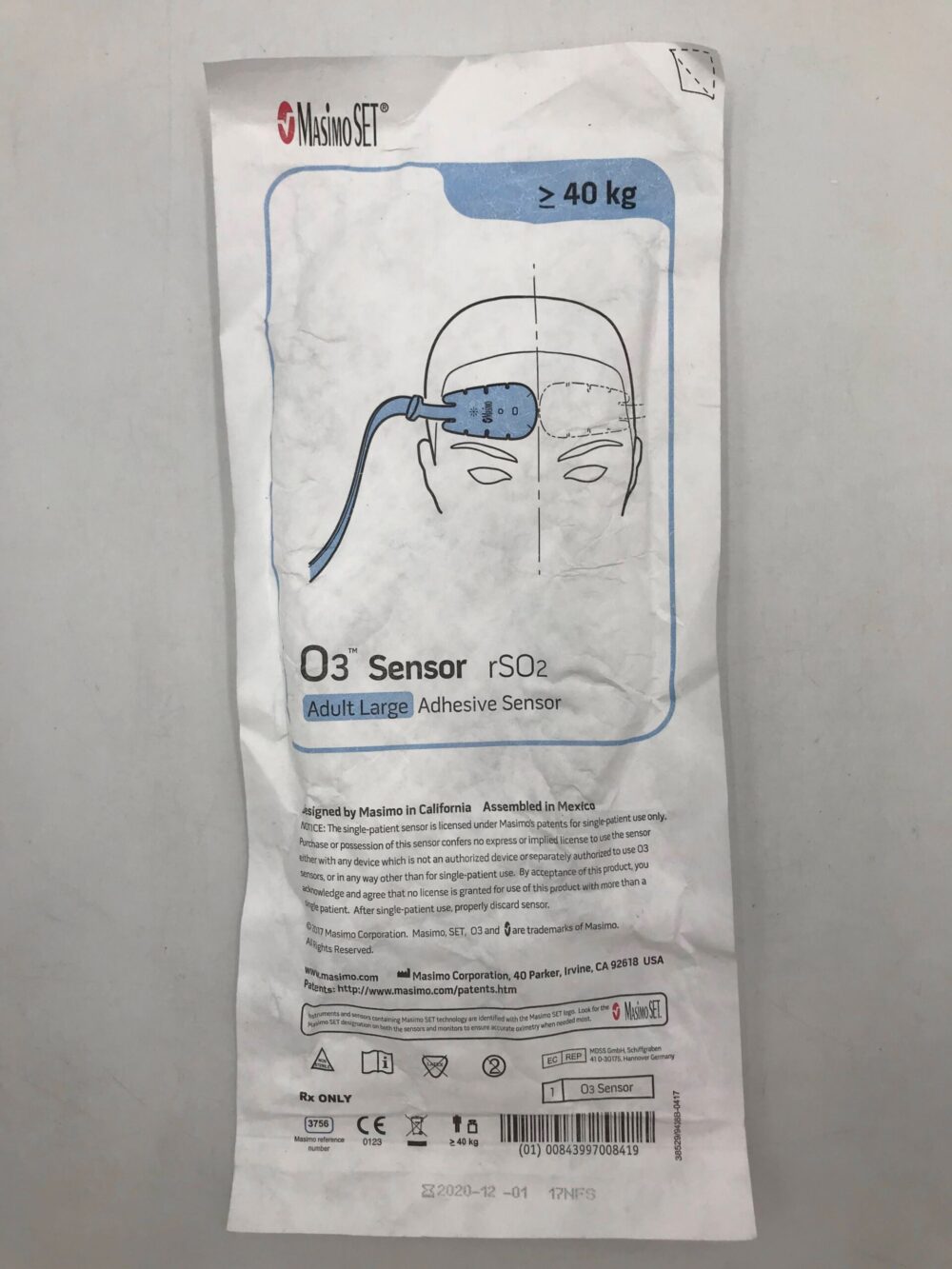 MASIMO 3756 Adult Large Adhesive O3 Sensor ≥40kg(X) - GB TECH USA