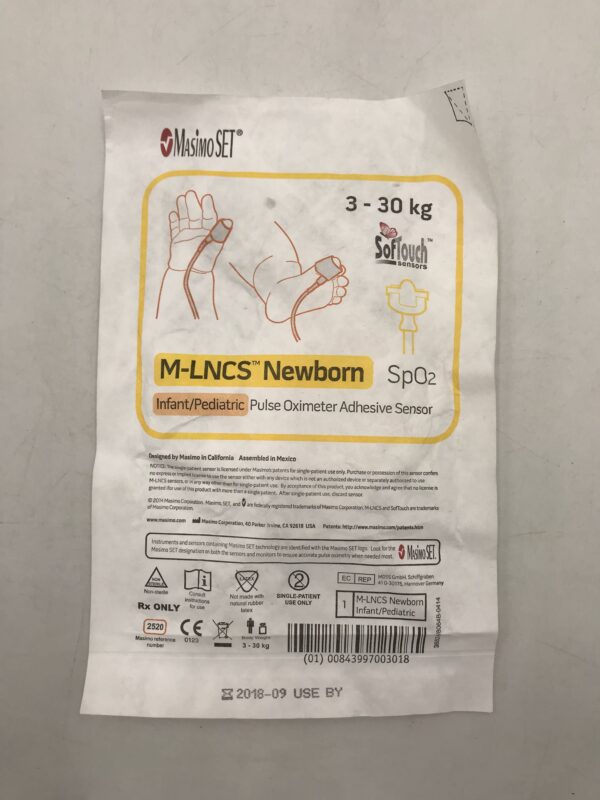 MASIMO 2520 Infant/Pediatric Pulse Oximeter Adhesive SpO2 Sensor 3-30kg ...