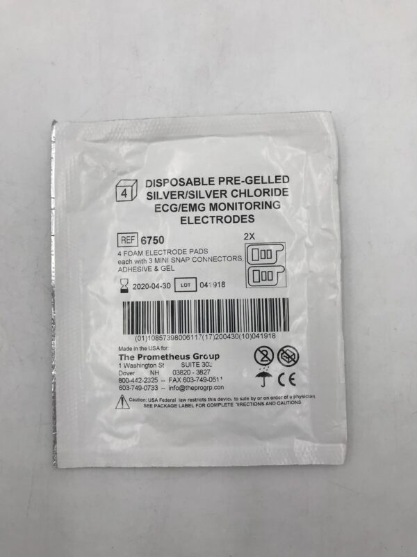 PROMETHEUS GROUP 6750 Disp. Pre-Gelled Silver/Silver Chloride ECG/EMG ...