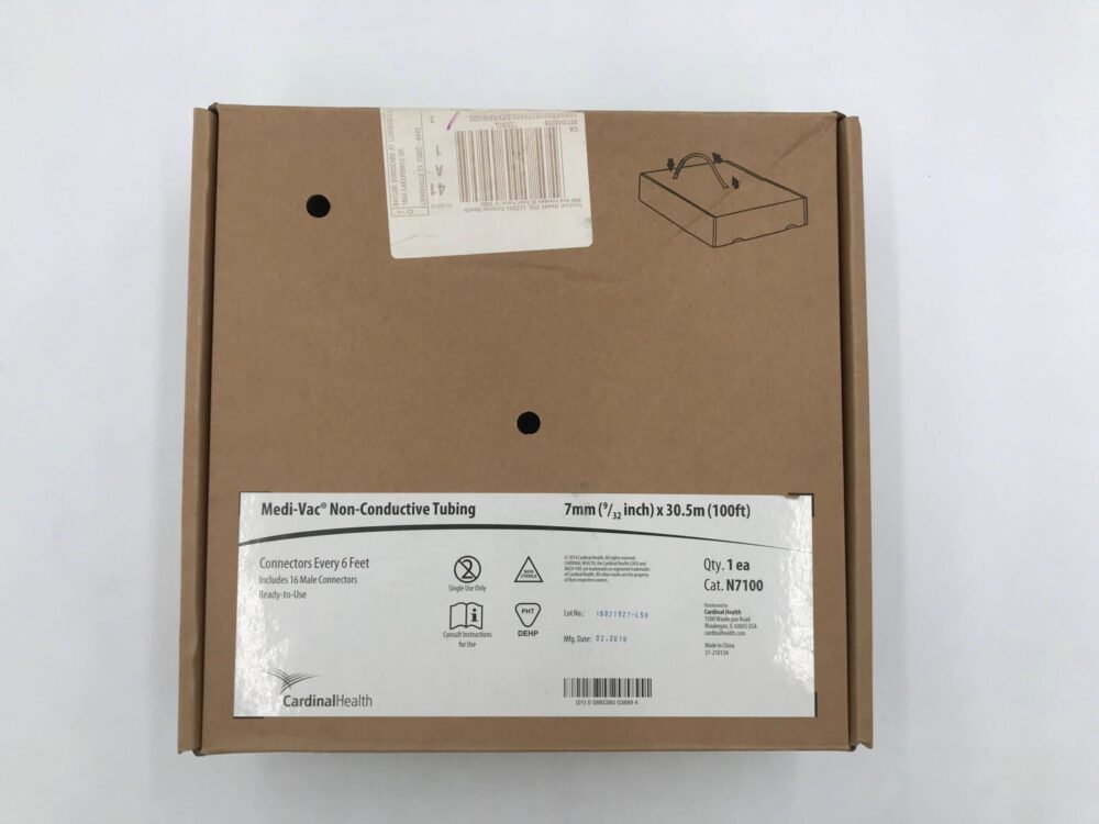 CARDINAL HEALTH N7100 Medi-Vac Non-Conductive Tubing 7mm x 30.5m - GB ...