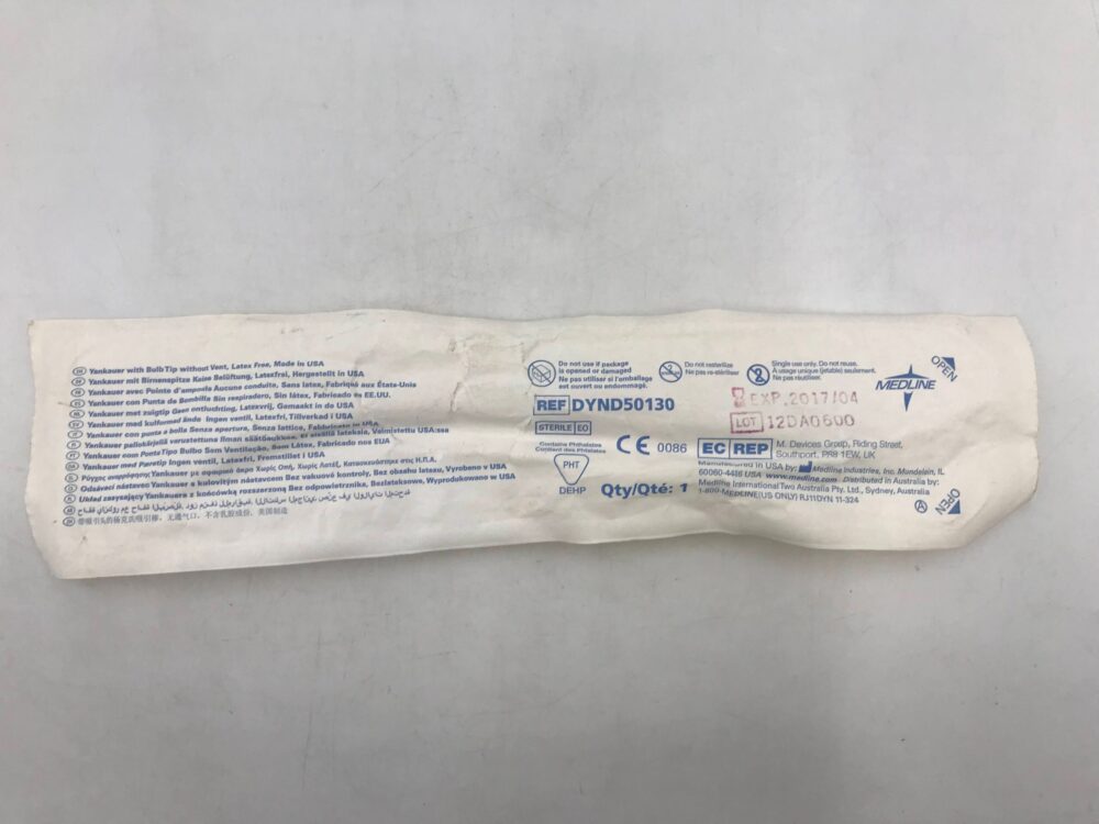 MEDLINE DYND50130 Yankauer w/Bulb Tip w/o Vent (X) - GB TECH USA