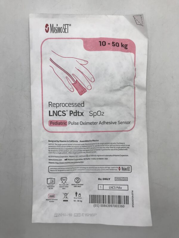 MASIMO 2688 LNCS Pdtx Pediatric Pulse Oximeter Adhesive SpO2 Sensor 10 ...
