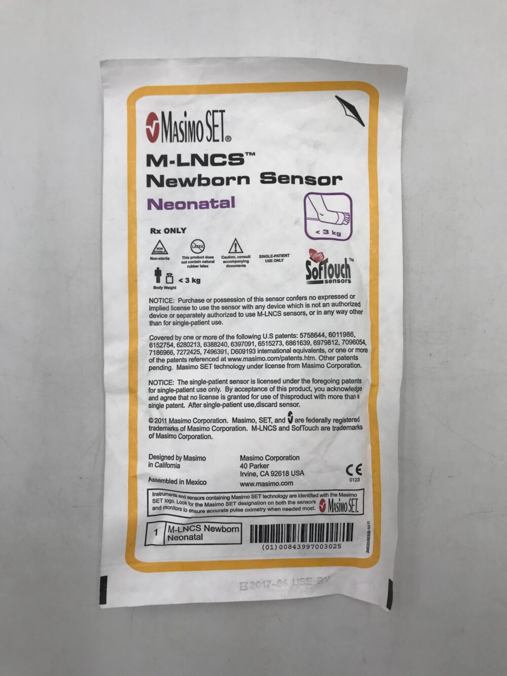 MASIMO M-LNCS Newborn Neonatal SoftTouch Neonatal Sensor