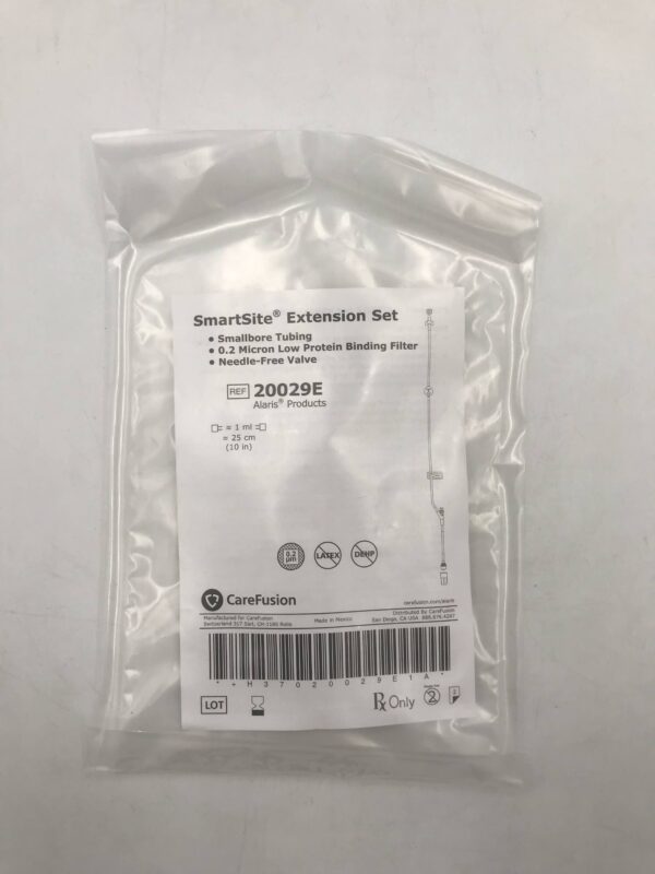 CareFusion 20029E SmartSite Extension Set Smallbore Tubing 0.2 Micron ...