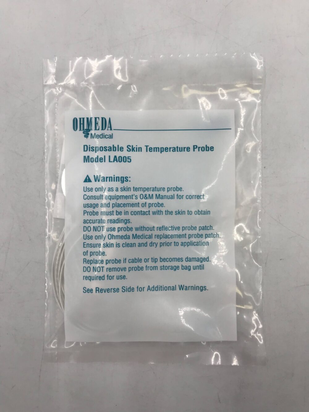 OHMED 6600-0196-700 Disposable Skin Temperature Probe Model LA005 - GB ...