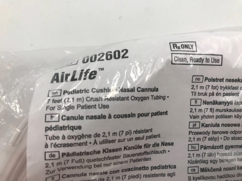 CareFusion 002602 AirLife Pediatric Cushion Nasal Cannula 7 feet (X ...