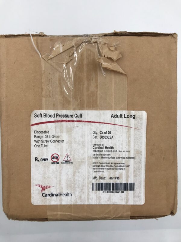 Cardinal Health 30503LSA Soft Blood Pressure Cuff Disposable Range 25 ...