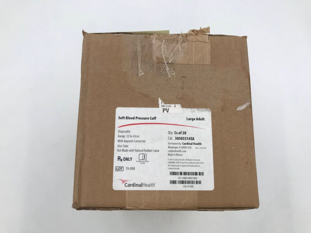 CARDINAL HEALTH 30503314SA Soft Blood Pressure Cuff Disp. w/Bayonet ...