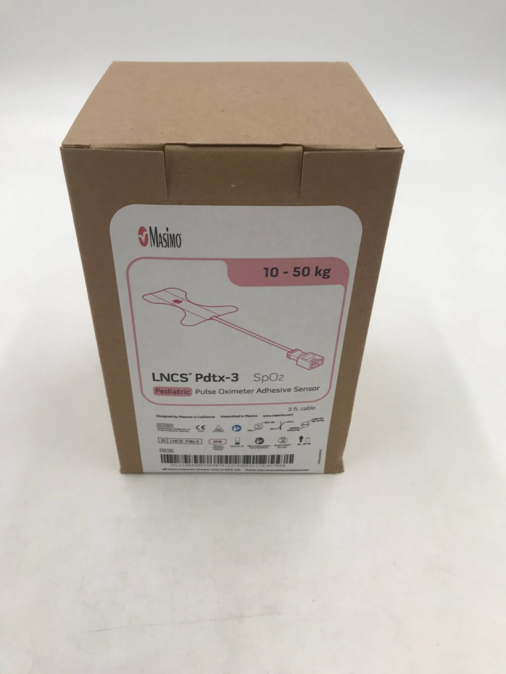 MASIMO 2318 LNCS Pdtx-3 Pediatric Pulse Oximeter Adhesive SpO2 Sensor w ...