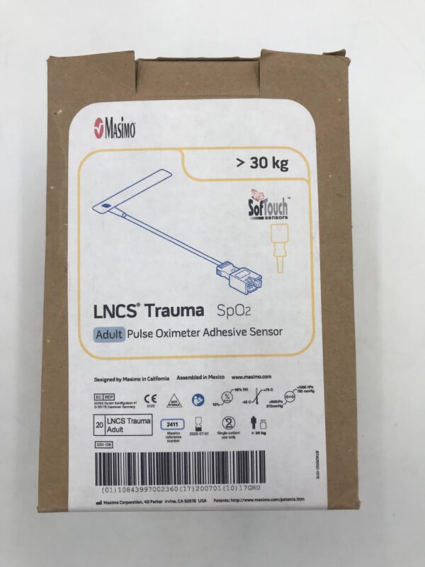 MASIMO 2411 SoftTouch LNCS Trauma Adult Pulse Oximeter SpO2 Adhesive ...