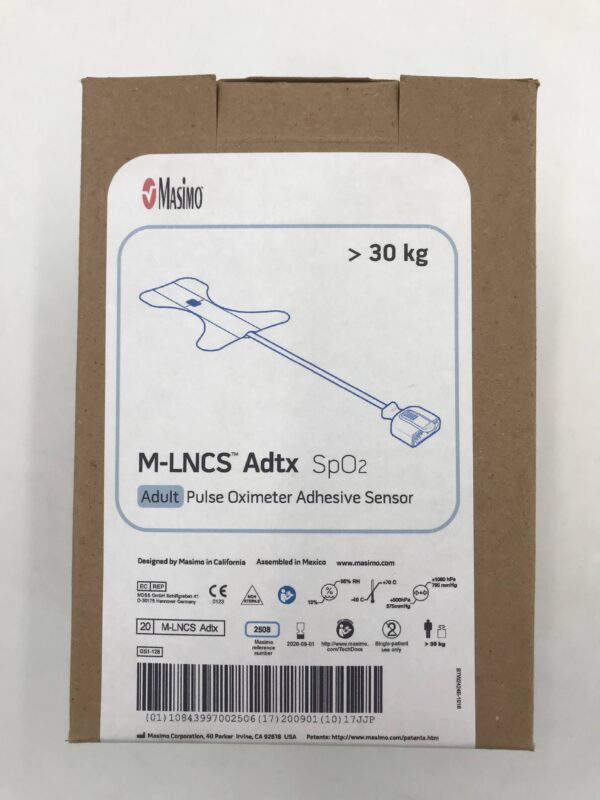 MASIMO 2508 M-LNCS Adtx SpO2 Adult Pulse Oximeter Adhesive Sensor >30kg ...