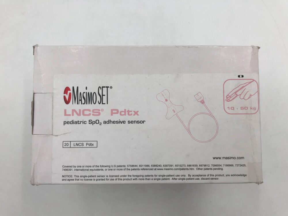 MASIMO 1860 LNCS Pdtx Pediatric SpO2 Adhesive Sensor 10-50kg (20/Box)(X ...