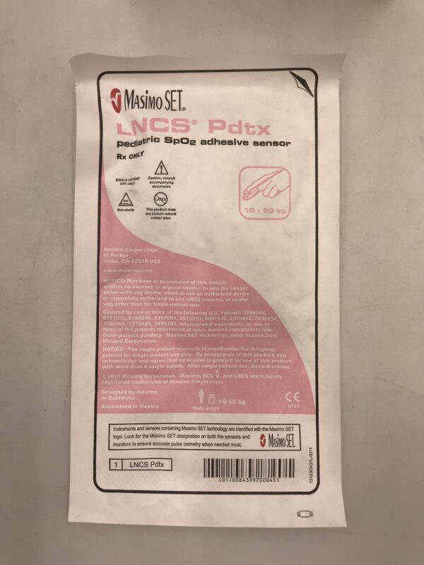 MASIMO 1860 LNCS Pdtx Pediatric SpO2 Adhesive Sensor 10-50kg (20/Box)(X ...