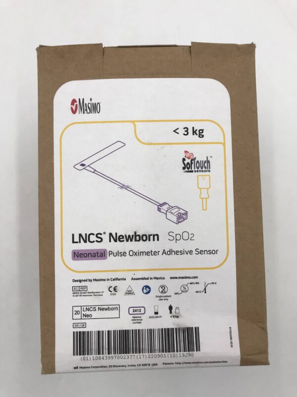 MASIMO 2412 SoftTouch LNCS Newborn SpO2 Neonatal Pulse Oximeter ...