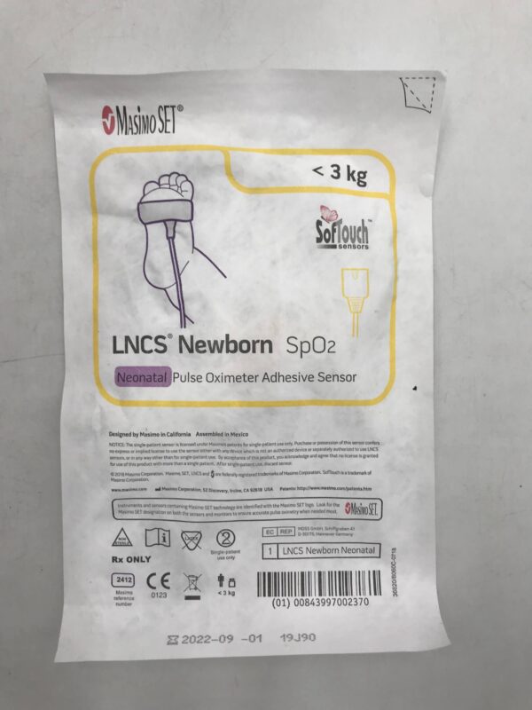 MASIMO 2412 SoftTouch LNCS Newborn SpO2 Neonatal Pulse Oximeter ...