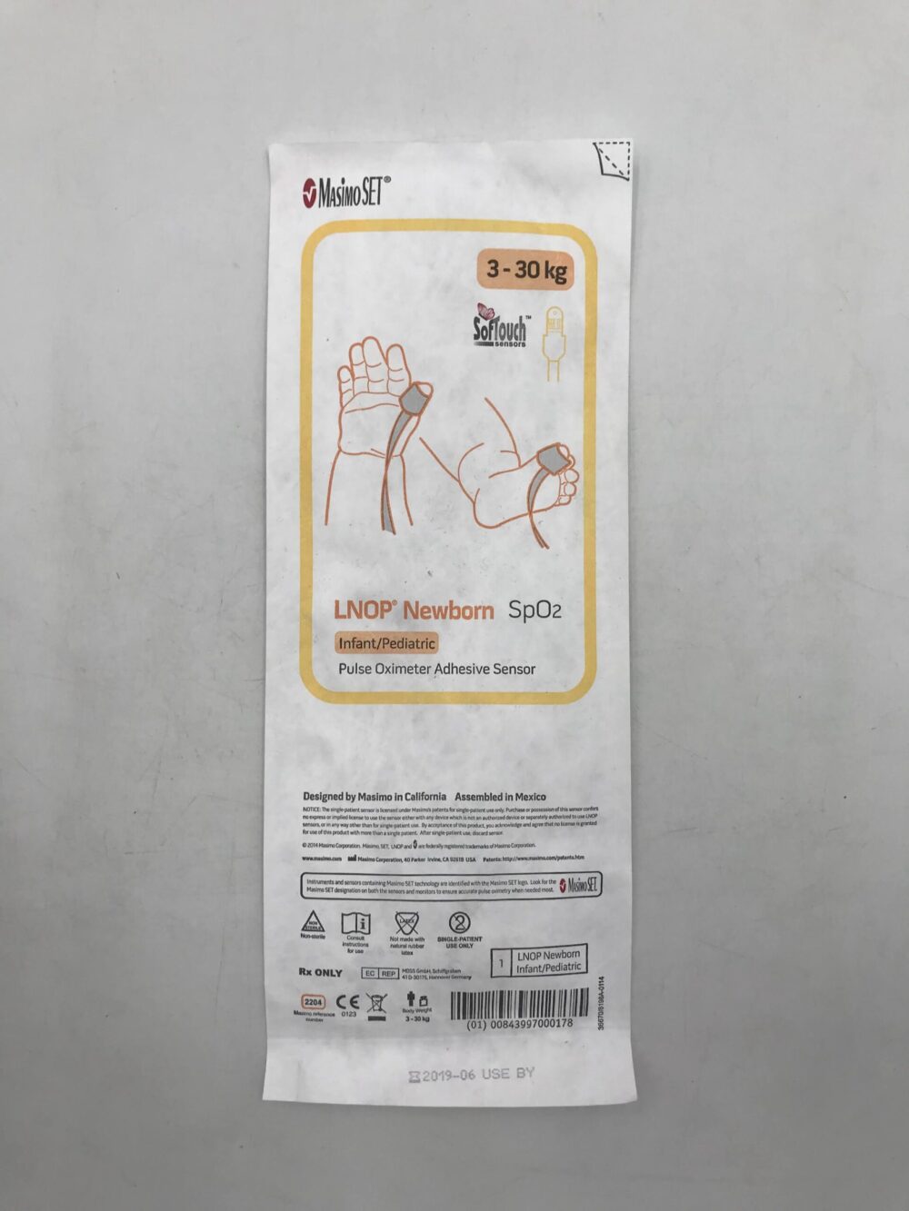 MASIMO 2204 SofTouch LNOP Newborn SpO2 Infant/Pediatric Pulse Oximeter ...