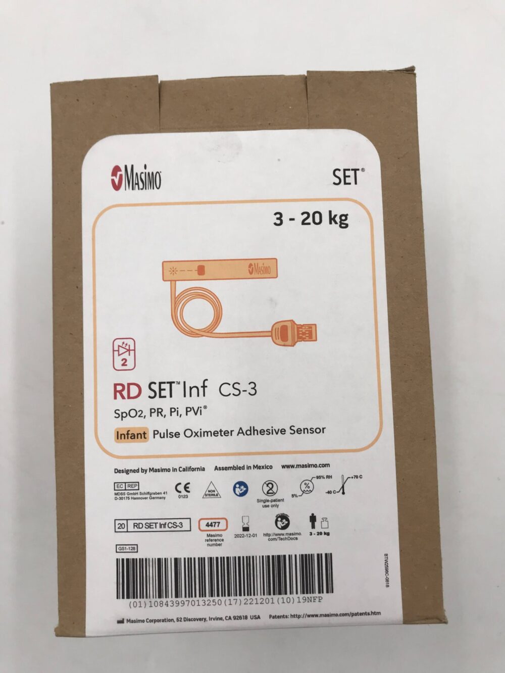 MASIMO 4477 RD Set Inf Cs-3 SpO2, Pr, Pi, PVi, Infant Pulse Oximeter ...