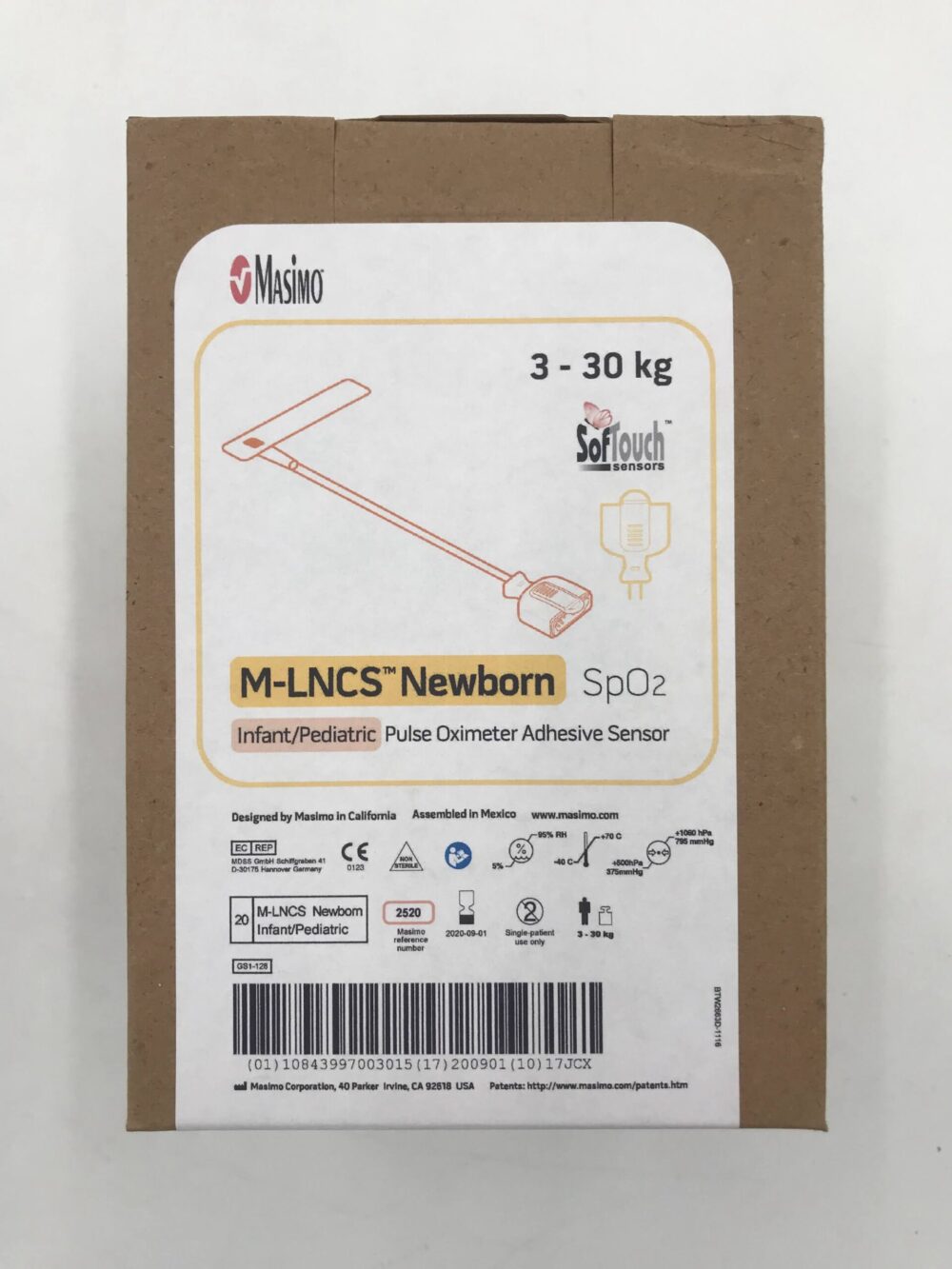 MASIMO 2520 SofTouch M-LNCS Newborn SpO2 Infant/Pediatric Pulse ...