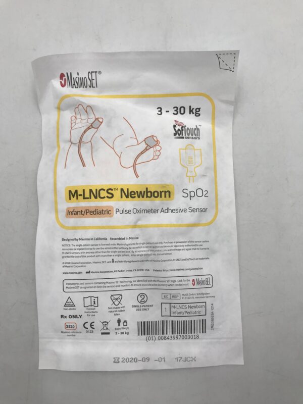 MASIMO 2520 SofTouch M-LNCS Newborn SpO2 Infant/Pediatric Pulse ...