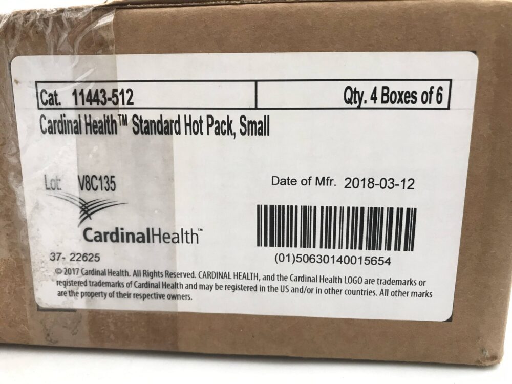 Cardinal Health 11443-512 Standard Hot Pack Small (4Box/Case) - GB TECH USA