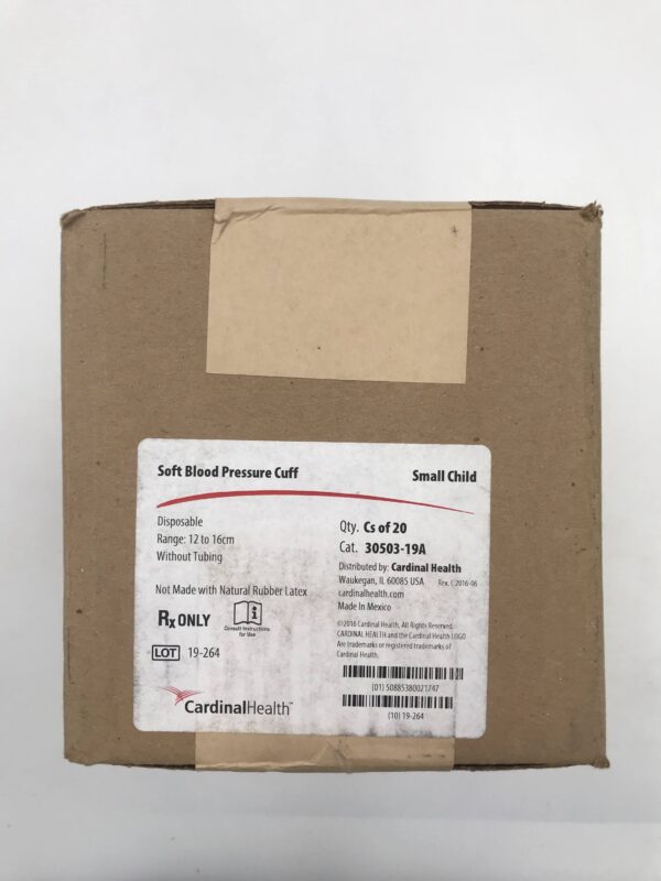 Cardinal Health 30503-19A Soft Blood Pressure Cuff Disposable Range 12 ...