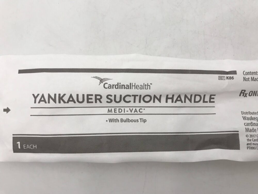Cardinal Health K86 Yankauer Suction Handle Medi-Vac with Bulbous Tip ...