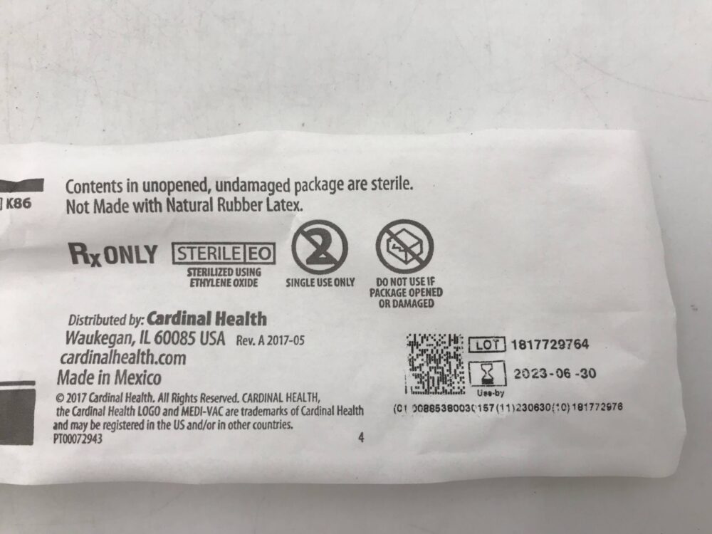 Cardinal Health K86 Yankauer Suction Handle Medi-Vac with Bulbous Tip ...