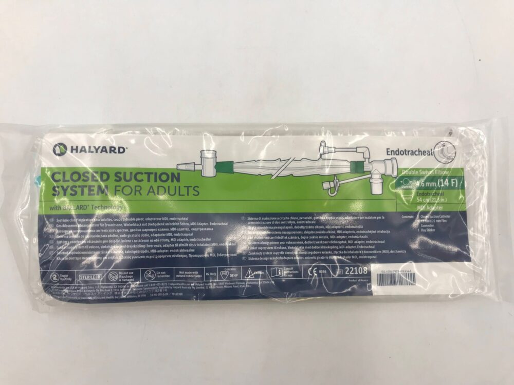 HALYARD 22108 Closed Suction System for Adults Endotracheal, Double ...
